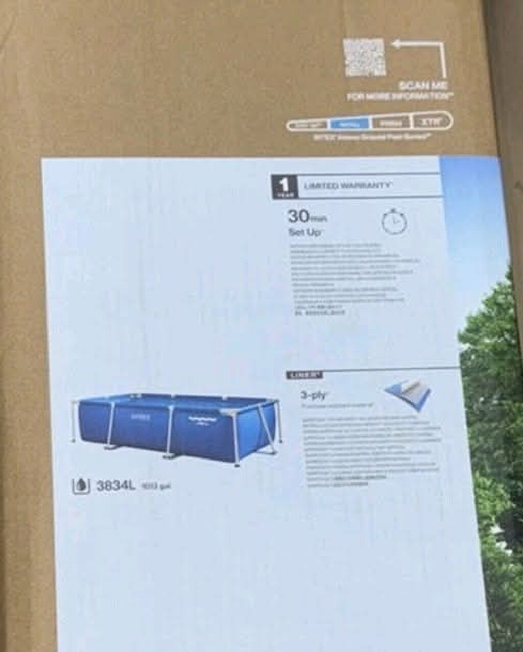 Pravougaoni nadzemni bazen Bestway Steel Pro Frame - Zapremina: 3834