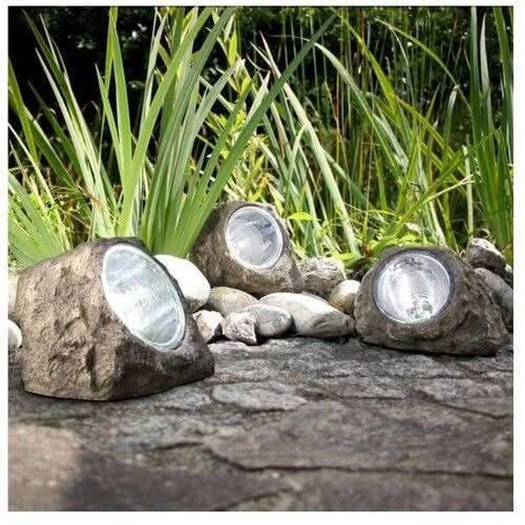 Solarne baštenske lampe u obliku kamena - Dekorativna LED rasveta