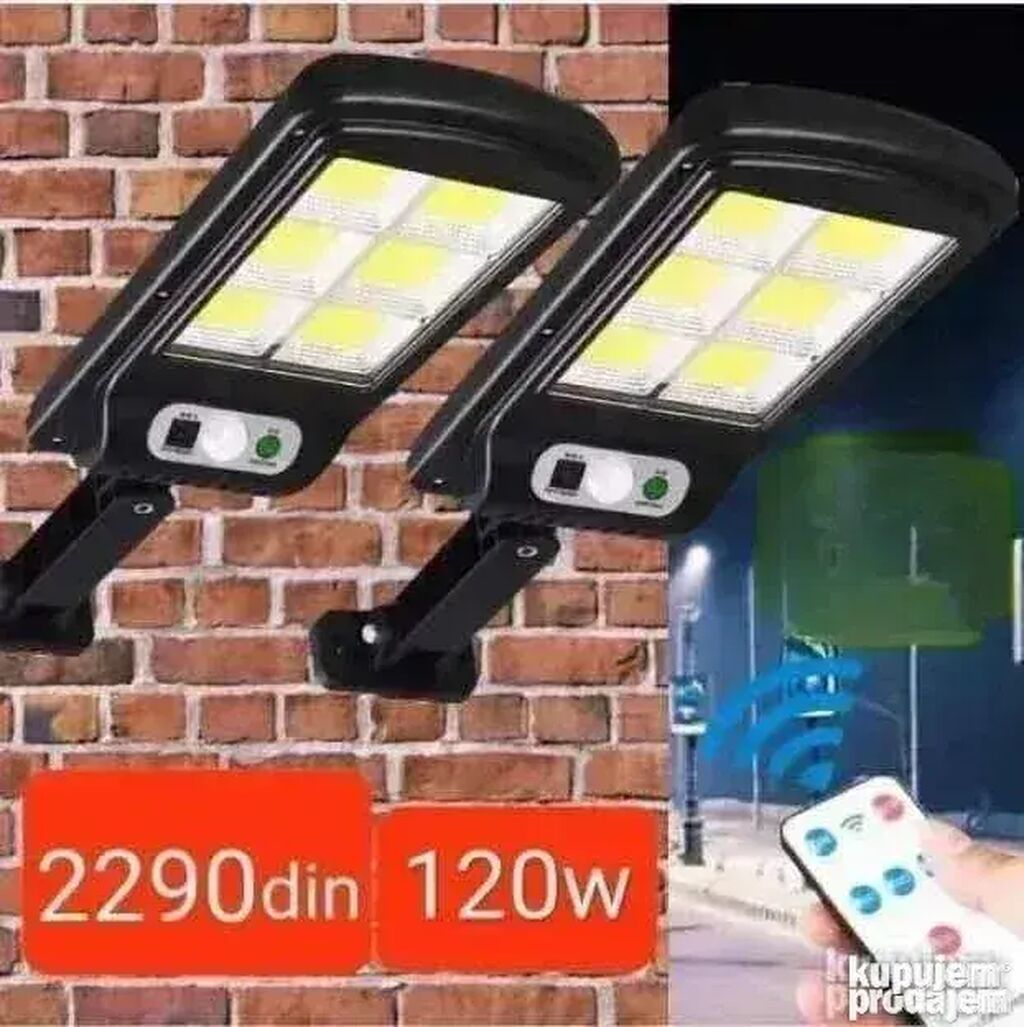 Solarni Reflektori 120W Specifikacije: ☀️ Litijum-jonska baterija od