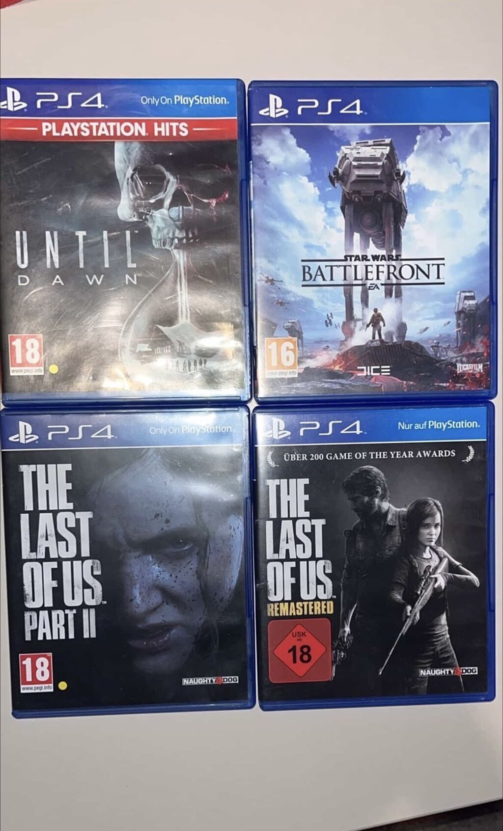 PS4 igrice - The Last of Us Part II, Remastered, Until Dawn, Star Wars