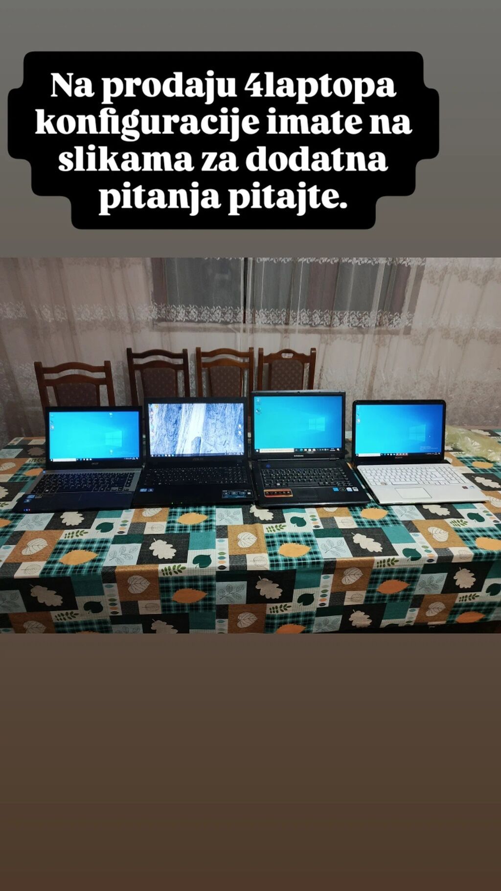 Na prodaju 4 laptopa – konfiguracije prikazane na fotografijama. 1)