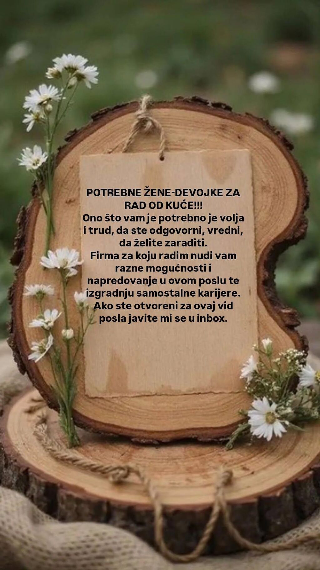 Rad od kuće – prilika za žene i devojke Tražimo motivisane, odgovorne