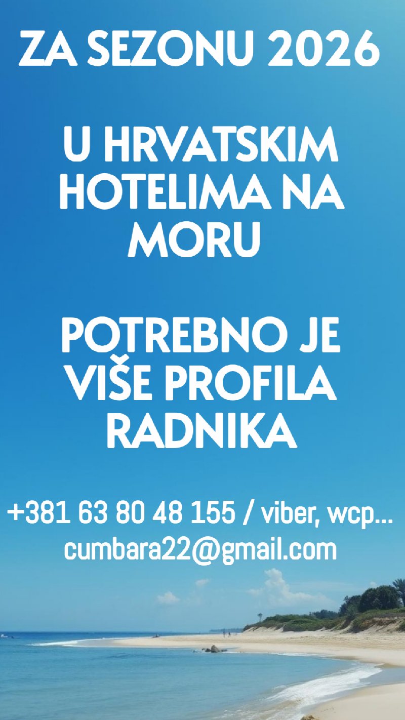 Za sezonu 2026 u hrvatskim hotelima na moru