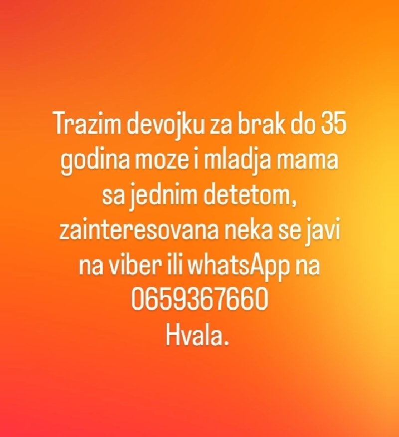 Trazim ozbiljnu devojku