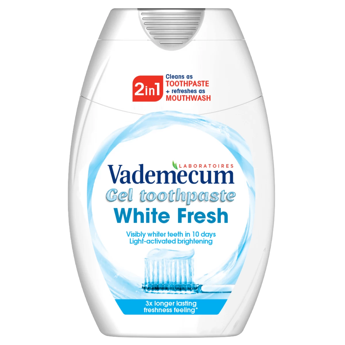 VADEMECUM PASTA 75ML 2U1 WHITE FRESH