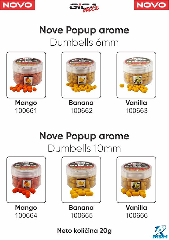 Popup Gica Dumbells 10mm