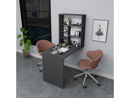 HANAH HOME Sto za šminkanje Sedir Anthracite