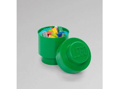 LEGO KUTIJA ZA ODLAGANJE, OKRUGLA (1): TAMNOZELENA