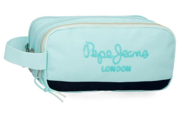 PEPE JEANS DALMA prazna pernica sa 3 pregrade - tirkizna ( 68.647.21 )
