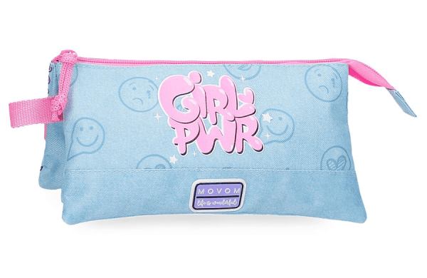 MOVOM GIRL POWER prazna pernica sa 3 pregrade - plava ( 30.743.41 )