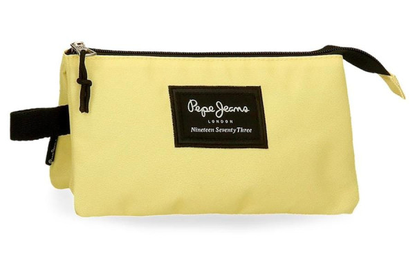 PEPE JEANS ARIS prazna pernica sa 3 pregrade - limun žuta ( 63.243.A6 )