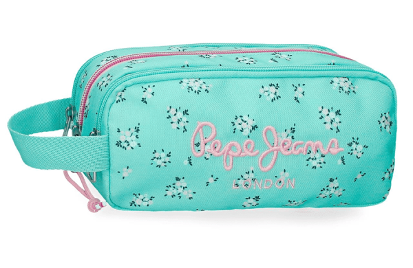 PEPE JEANS NORA prazna pernica sa 3 pregrade - tirkizna ( 60.447.42 )