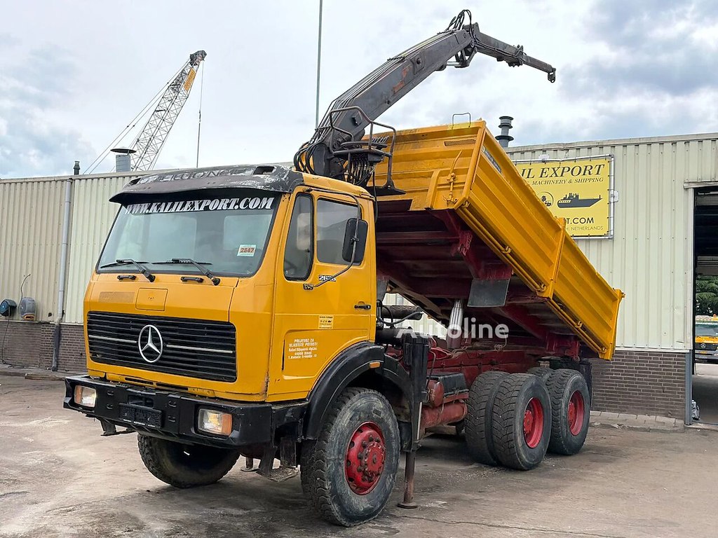 Mercedes-Benz SK 2628 Kipper + Crane 6x6 V8 Big Axle's Manual Gearbox Full Ste kiper