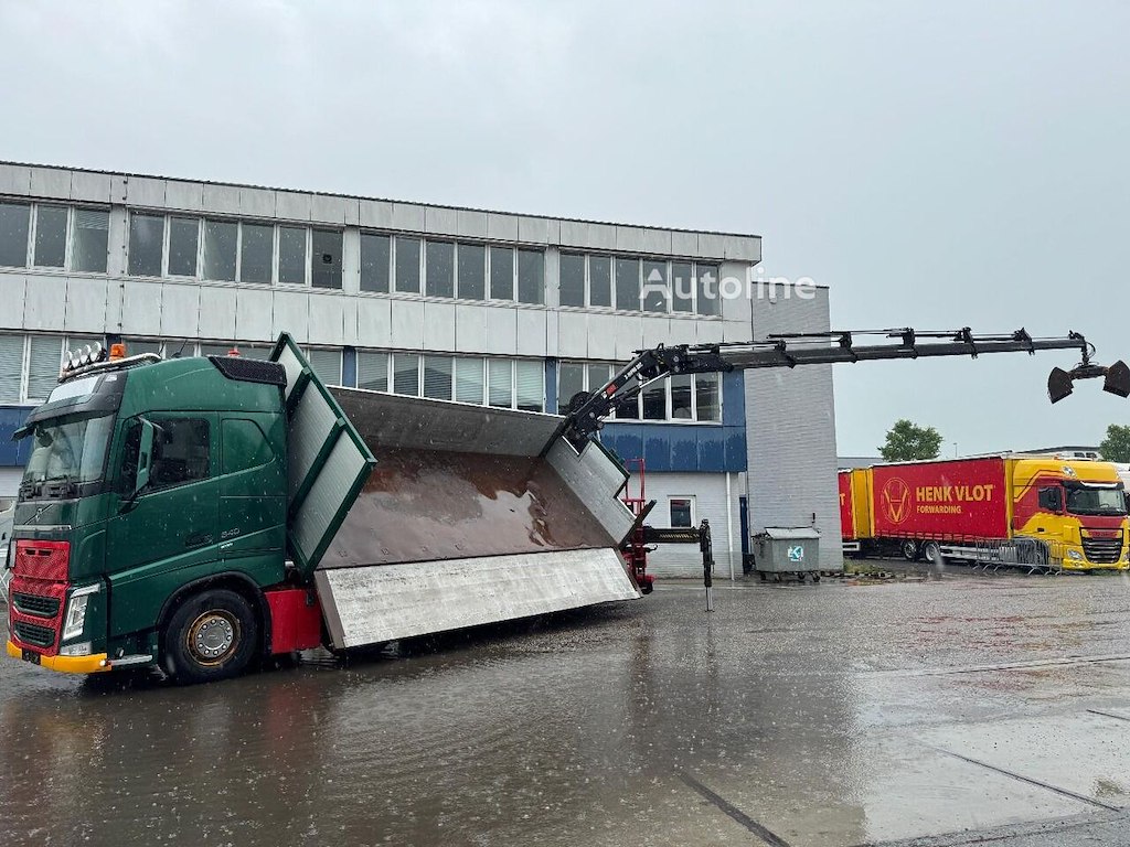 Volvo FH 540 8X4 EURO 6 + HIAB X-HIPRO 302 E-6 REMOTE + 3-SIDE TIPPER kiper
