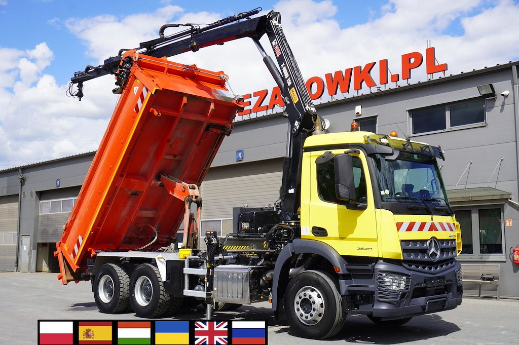 Mercedes-Benz Arocs 2640 6x4 / 100 tho. km! / HIAB X-Hiduo 158 crane / rotator kiper