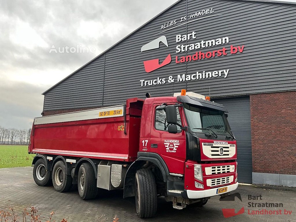 Terberg FM2000-T 8X8 met 18m3 kipper en aluminium milieudeksels. kiper
