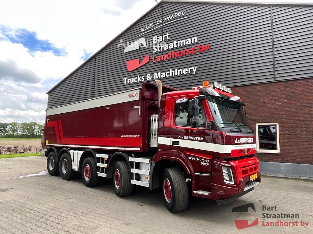 Volvo FM 460 10x4 bladgeveerd met 21.5m³ geisoleerde TIBEG kipper alum kiper