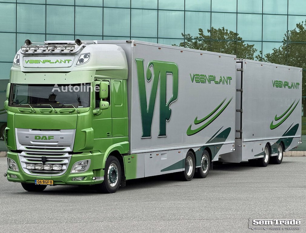 DAF XF 510 kamion furgon + prikolica furgon