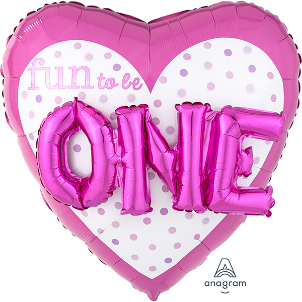 ONE 3D balon roze