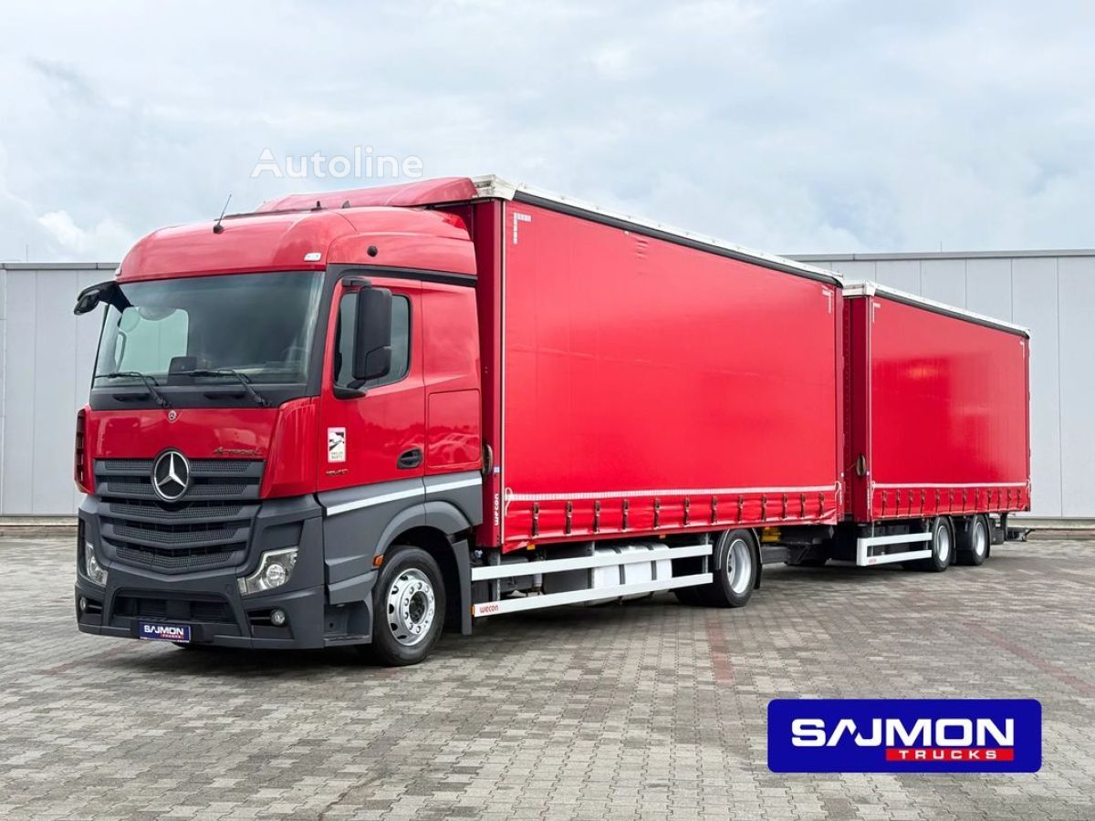 Mercedes-Benz ACTROS L 1840 / ZESTAW TANDEM 120 M3 / 7,75 M + 7,75 M / SALON P kamion sa klizna zavesa cerada + prikolica sa kliznom ceradom