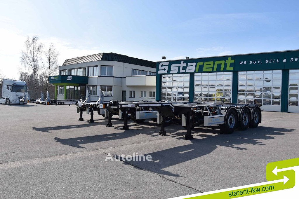 Nova D-Tec Flexitrailer LS ADR, Front – Mittel – Heckausschub, 1x20 / 2x20 poluprikolica za prevoz kontejnera