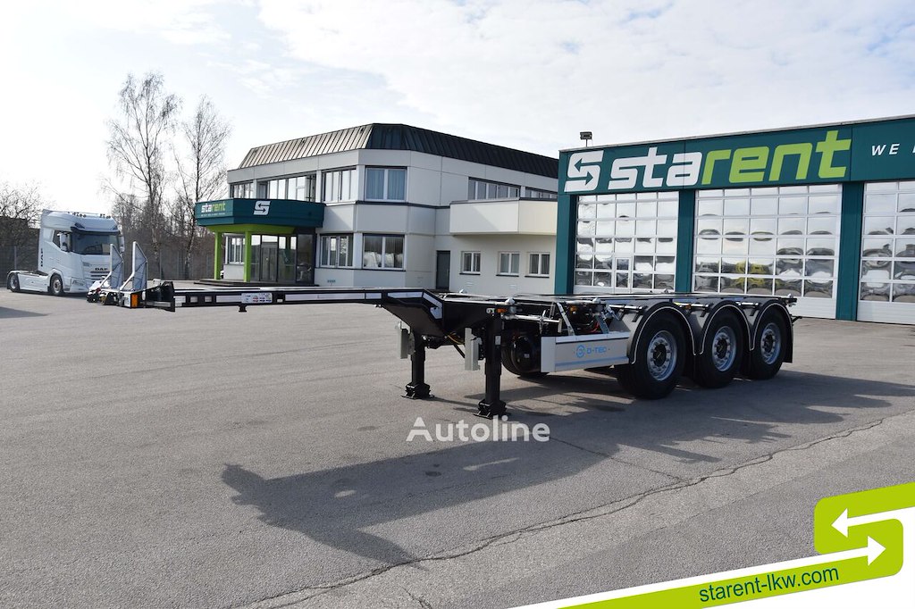 Nova D-Tec D-TEC Flexitrailer LS ADR, Front – Mittel – Heckausschub, 1x20 / poluprikolica za prevoz kontejnera