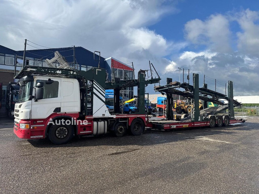 Scania P410 6X2 EURO 5 - COMPLETE 2013 YEAR + HUNWICK autotransporter + prikolica autotransportera