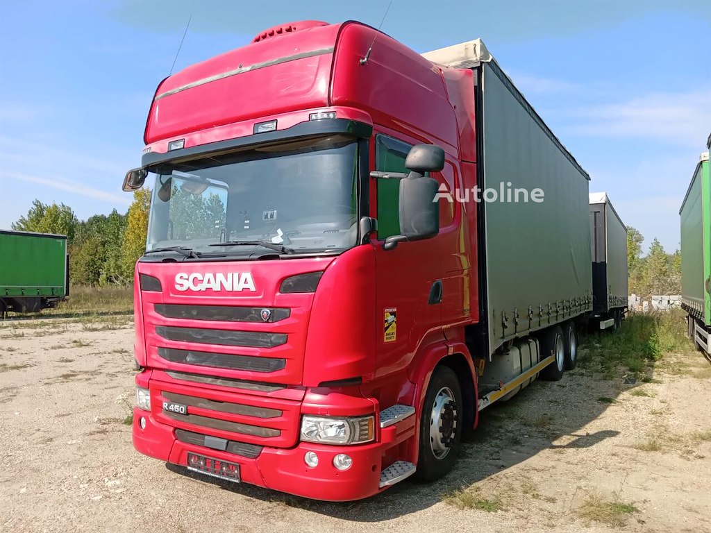 Scania R450 kamion s ceradom + prikolica sa ceradom
