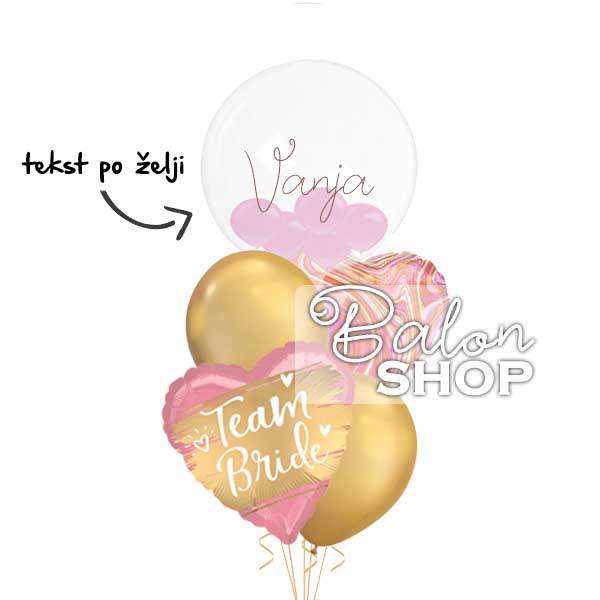 Personalizovani Team Bride buket balona