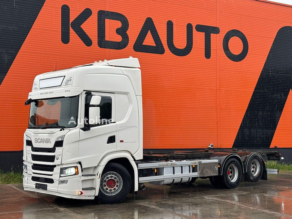 Scania G 500 6x2 9 TON FRONT AXLE / RETARDER / DOUBLE BOGIE vozilo za prevoz kontejnera
