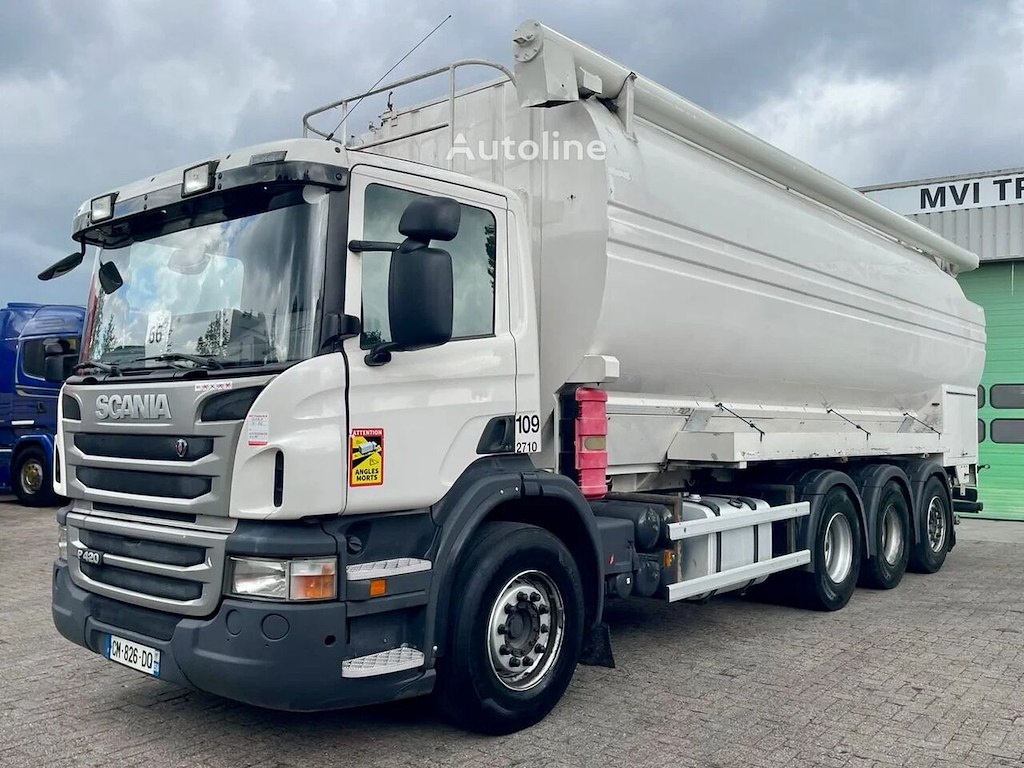 Scania P420 8x4, TSCI AUGER+ AIR, RETARDER, radiocontrol, axel, 6 COMP autocisterna