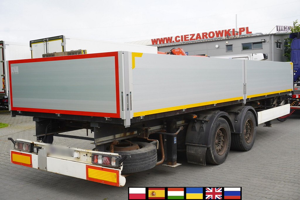 Nova Krone construction trailer / Flatbed 18 pallets / NEW SUPERSTRUCTURE / prikolica sa ravnom platformom