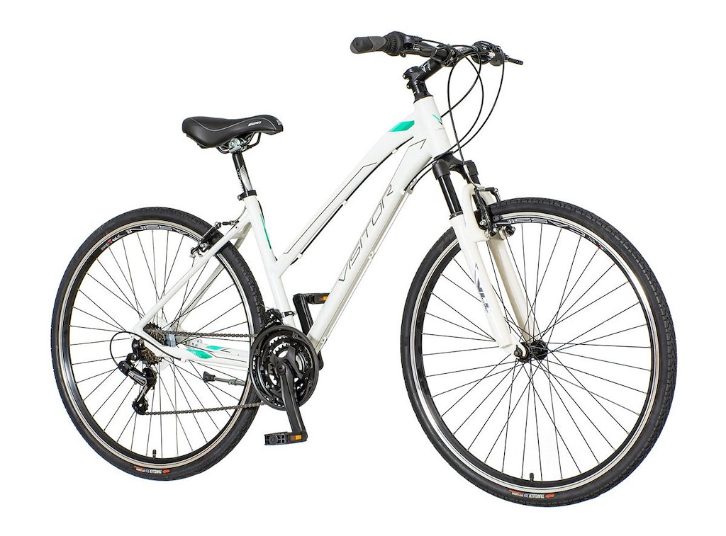 BICIKL TOUR VISITOR TERRA LADY 28" AMORTIZER ALU 18" V-BRAKE 18 BRZINA 155-178CM (S/M) BELO TIRKIZ