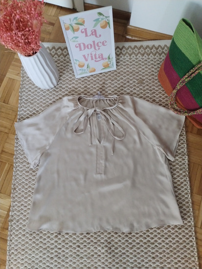 H&M lepa satenska nova bluza L-2XL