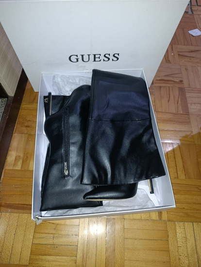 GUESS crne cizme na tanku stiklu NOVO