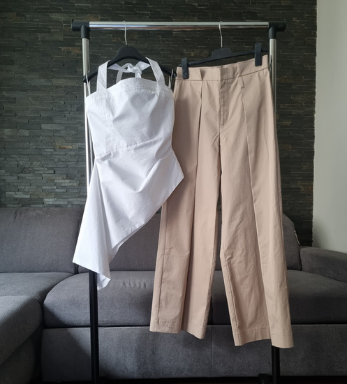 REZZ Zara Beli Pamucni Asimetricni Top NOV