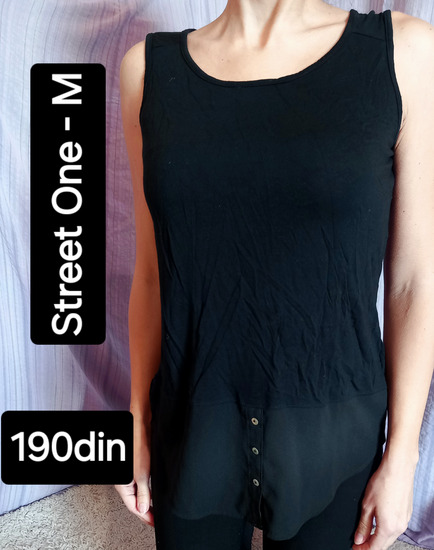 Street One ženska majica bluza crna M/38