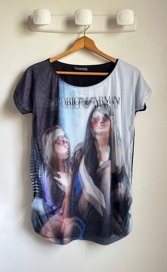 ARMANI majica, mreža i dupli print, 3D efekat