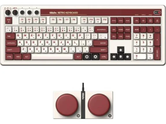 8BitDo Tastatura Retro 108 Fami Edition Bežična