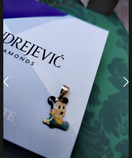 ANDREJEVIĆ Disney privezak Mickey Mouse 14k zlato