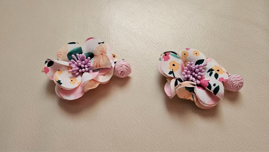 Raffia Flower Boho dangle minđuše