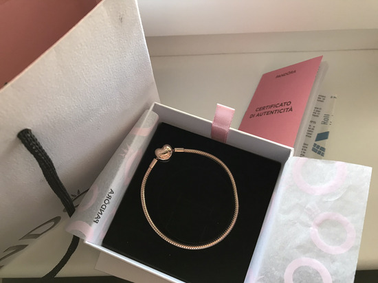 NOVA Pandora narukvica roze pozlata 14k