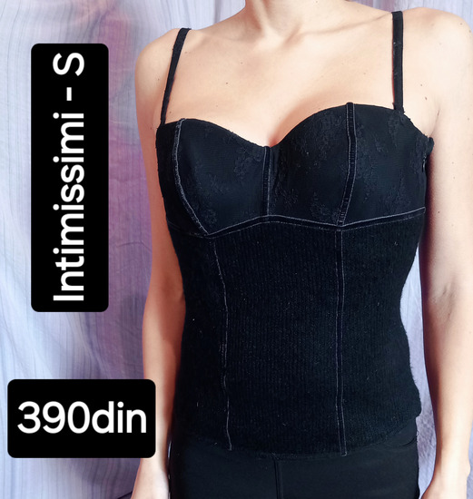 Intimissimi majica potkošulja bretele crna S/36