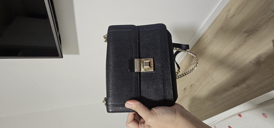 Furla Auth FURLA Joan - Navy Leather Shoulder Bag