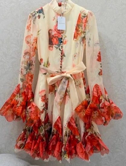 Prelepa cvetna mini haljina (Zimmermann stil)