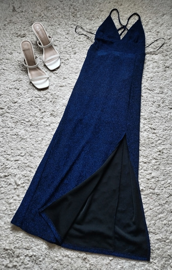    PULL & BEAR svetlucava maksi haljina ☆