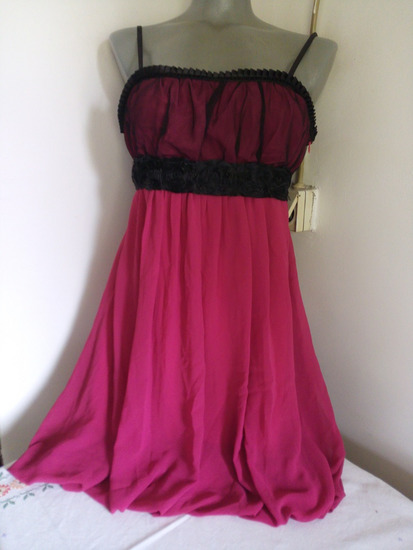 Nova POLExclusive pink crna haljina L
