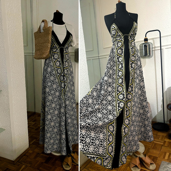 MANGO  Fenomenalna Maksi Saten haljina XS-M