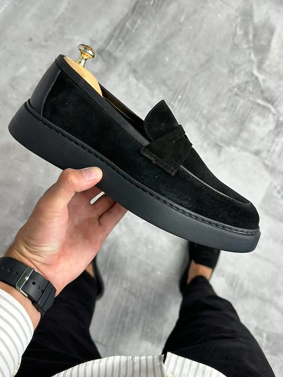 Muške LORENZO loafers mokasine od prevrnute kože