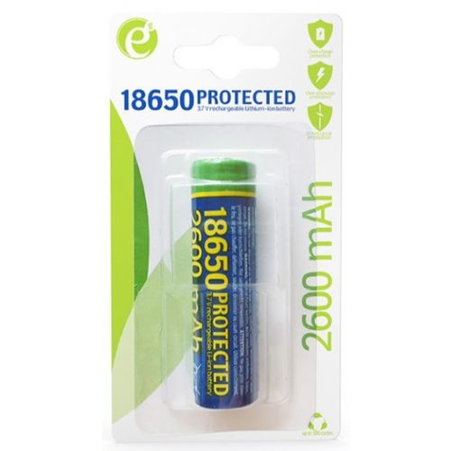 EG-BA-18650/2600 ENERGENIE Lithium-ion 18650 battery, protected, 2600 mAh Pakovanje 1kom